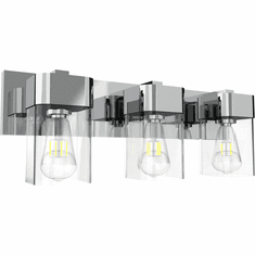 Vinci VL1350-3BK Nora Contemporary Black 22" Bathroom Sconce Lighting - VIN-VL1350-3BK
