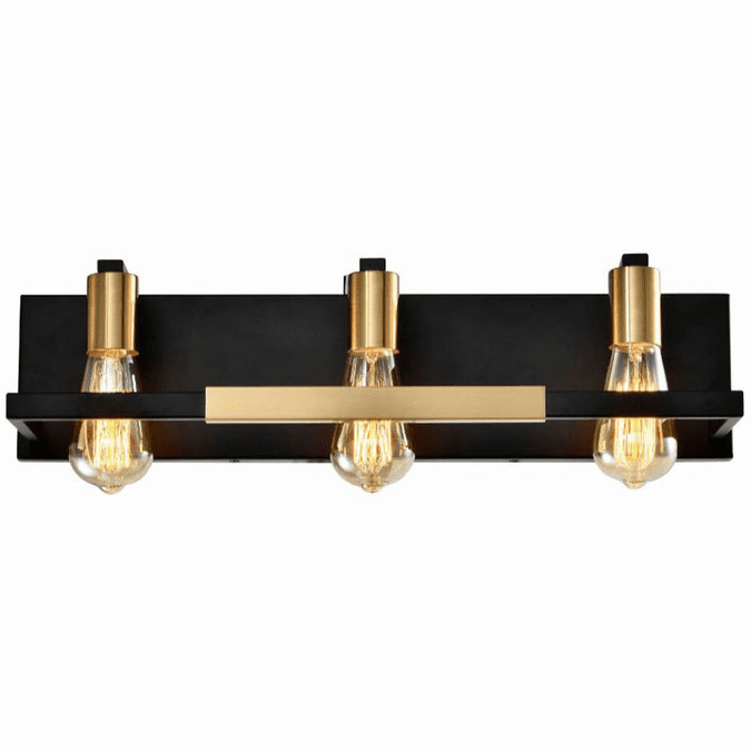 Vinci VL1646-3AB/BK Ambert Contemporary Aged Brass / Black 3-Light Bathroom Wall Sconce - VIN ...