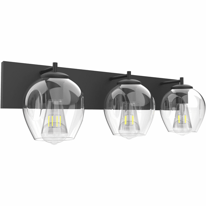 Vinci VL2069-3BK Ellen Modern Black 3-Light Bathroom Light Sconce - VIN-VL2069-3BK