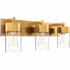 Vinci VL705-3AB/BK Aurora Modern Aged Brass / Black 3-Light Bathroom Sconce - VIN-VL705-3AB-BK