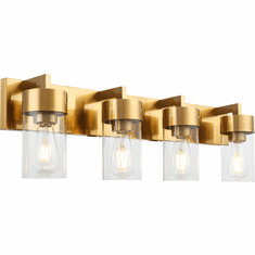 Vinci VL705-3AB/BK Aurora Modern Aged Brass / Black 3-Light Bathroom Sconce - VIN-VL705-3AB-BK