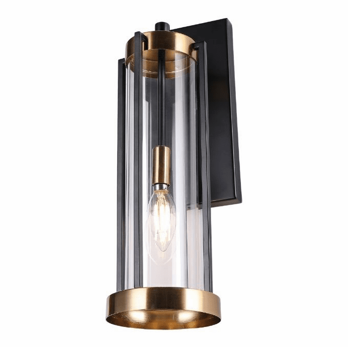 Vinci WS1111-1AB/BK Modern Aged Brass / Black LED Lighting Wall Sconce - VIN-WS1111-1AB-BK