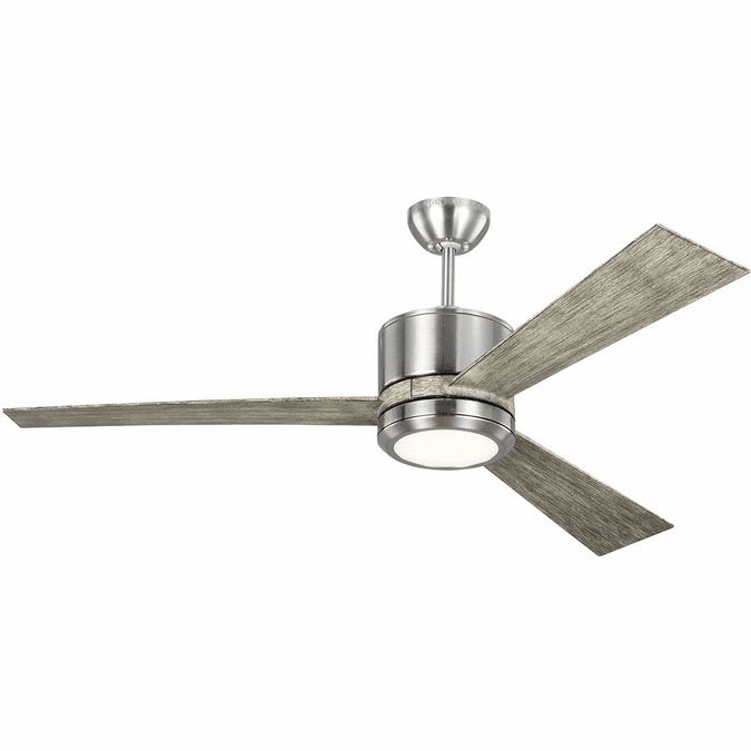 Visual Comfort Fan 3VNR52BSLGD-V1 Vision Contemporary Brushed Steel LED ...