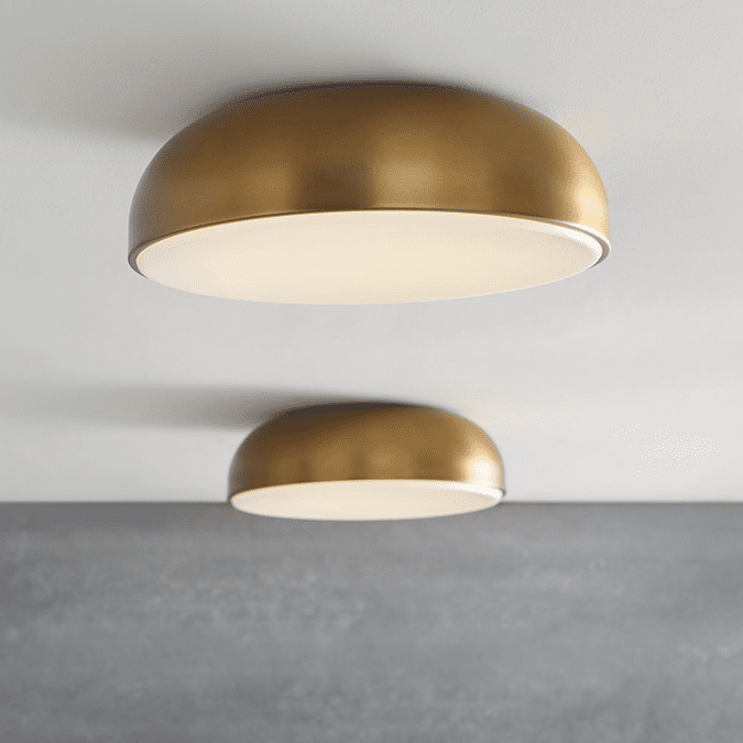 Visual Comfort Modern 700FMKOSA13R-LED930 Kosa Contemporary Aged Brass ...