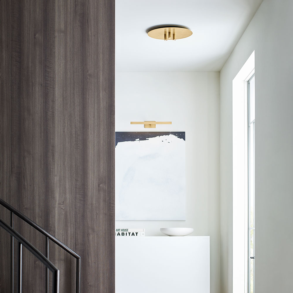 Visual Comfort Modern 700FMPNT16NB-LED930 Ponte Modern Natural Brass ...