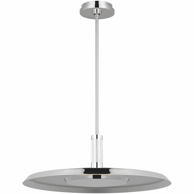 Visual Comfort Modern AKPD17027N Saucer Contemporary Polished Nickel ...