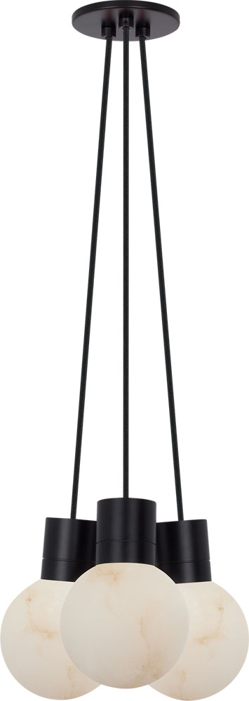 Visual Comfort Modern SLCH54230BB Mina Modern Black LED Multi Hanging ...