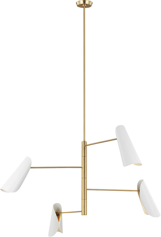 Visual Comfort Studio AEC1024BBSMWT Tresa Contemporary Matte White and ...