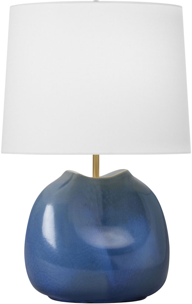 Visual Comfort Studio AET1181BAC1 Ulla Contemporary Blue Anglia Crackle ...