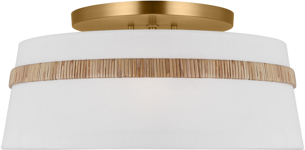 Visual Comfort Studio AF1153RTN Cordtlandt rattan 19" Overhead Lighting ...