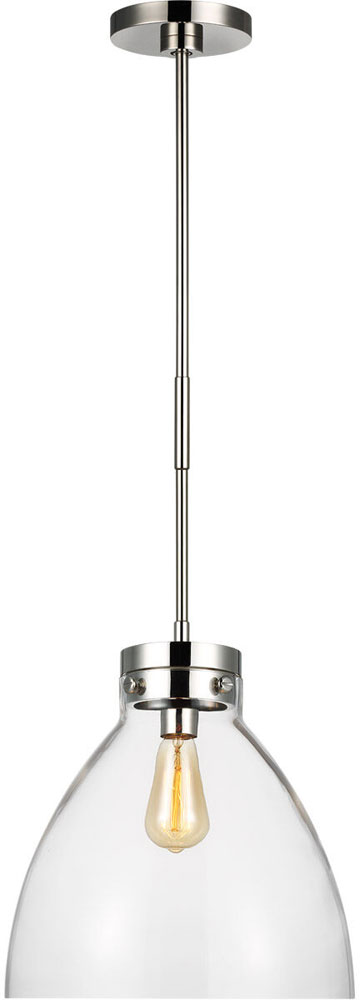 Visual Comfort Studio CP1121PN Garrett Modern Polished Nickel Pendant ...