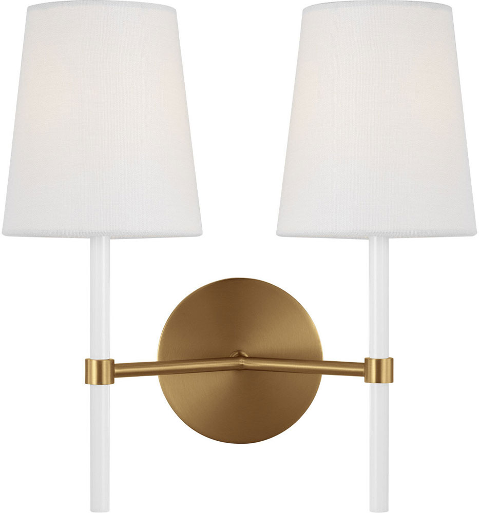 Visual Comfort Studio KSW1102BBSGW Monroe Contemporary Burnished Brass ...