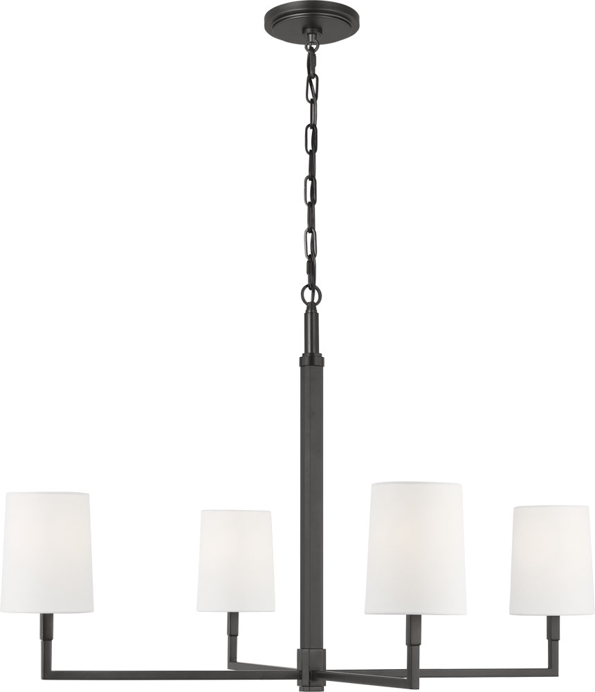 Visual Comfort Studio TC1224AI Danica Modern Aged Iron Chandelier Light ...