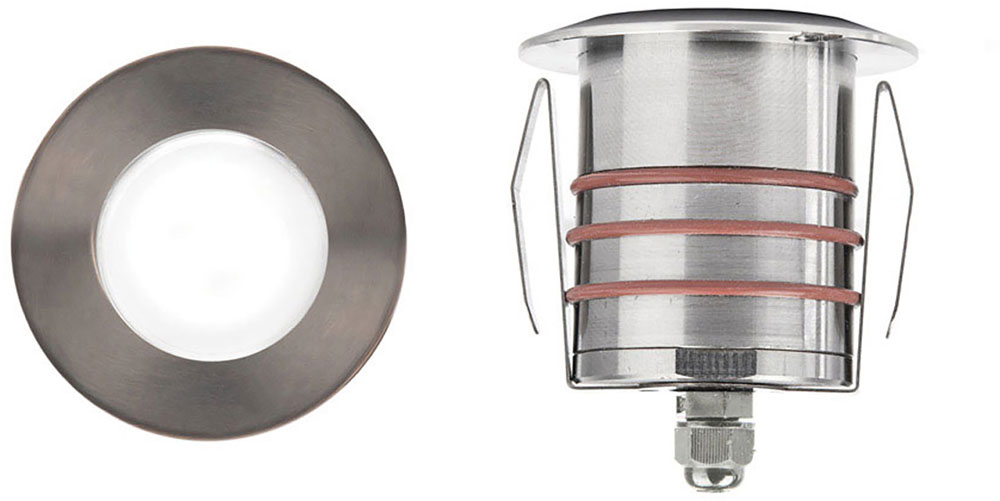 WAC Lighting 2021-BS Modern Marine Grade Stainless Steel and Bronze LED ...