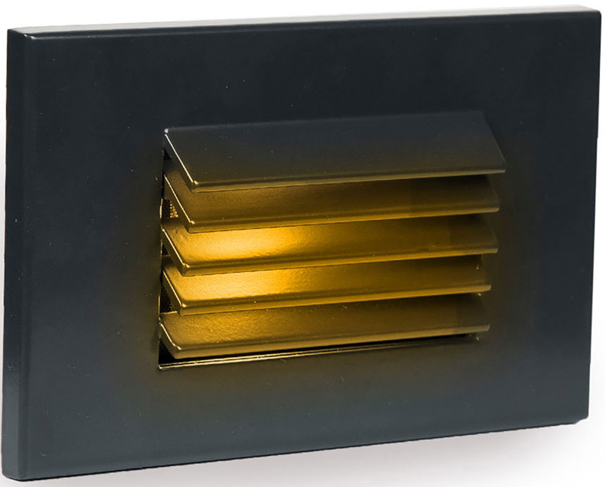 WAC Lighting 4051-AMBK Modern Black LED Louvered Indoor Step Lighting ...
