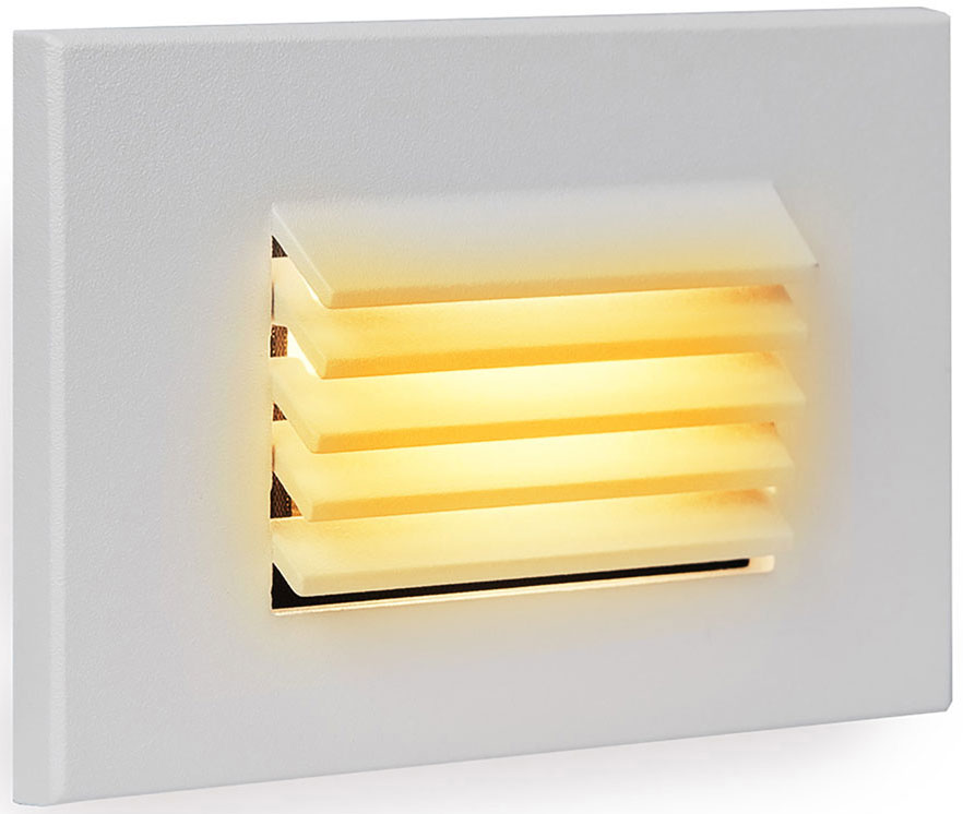 WAC Lighting 4051-AMWT Modern White LED Louvered Indoor Step Light ...
