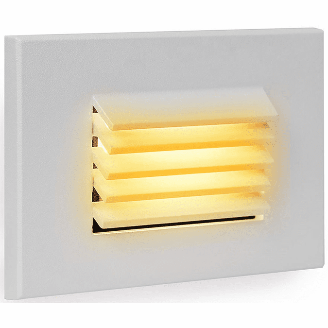 WAC Lighting 4051-AMWT Modern White LED Louvered Indoor Step Light ...