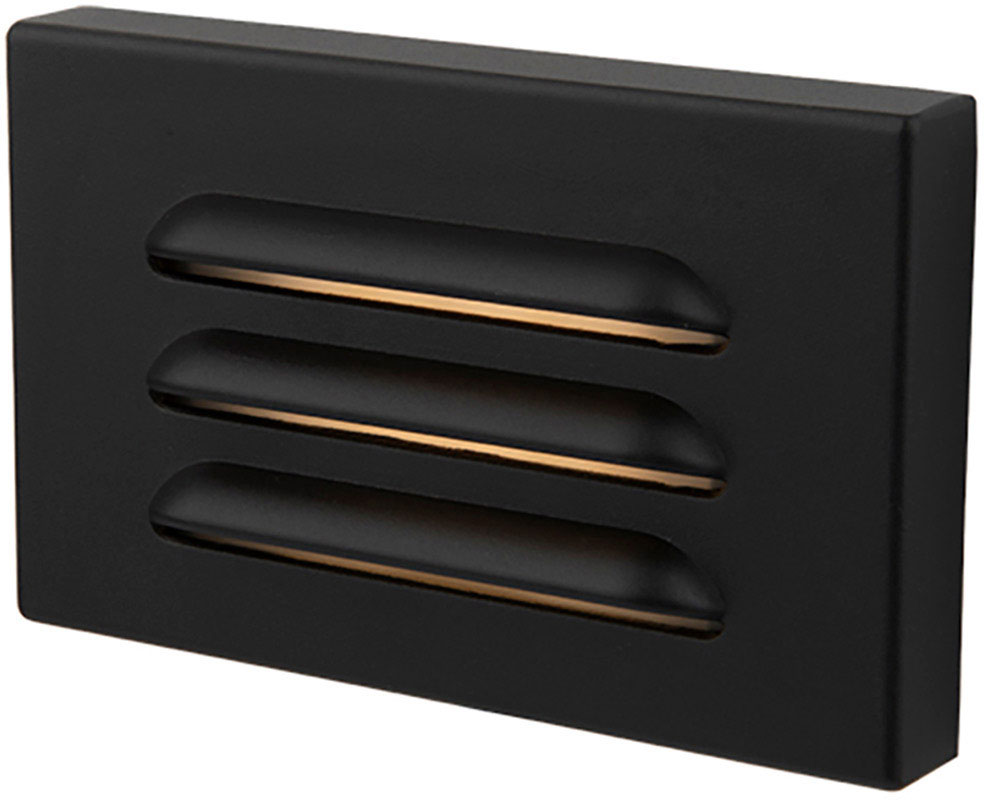 WAC Lighting 4501-BK Contemporary Black LED Louvered Indoor Step Light ...