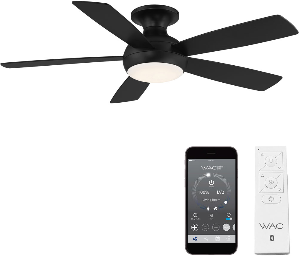 WAC Lighting F-035L-MB Odyssey Contemporary Matte Black LED Indoor ...