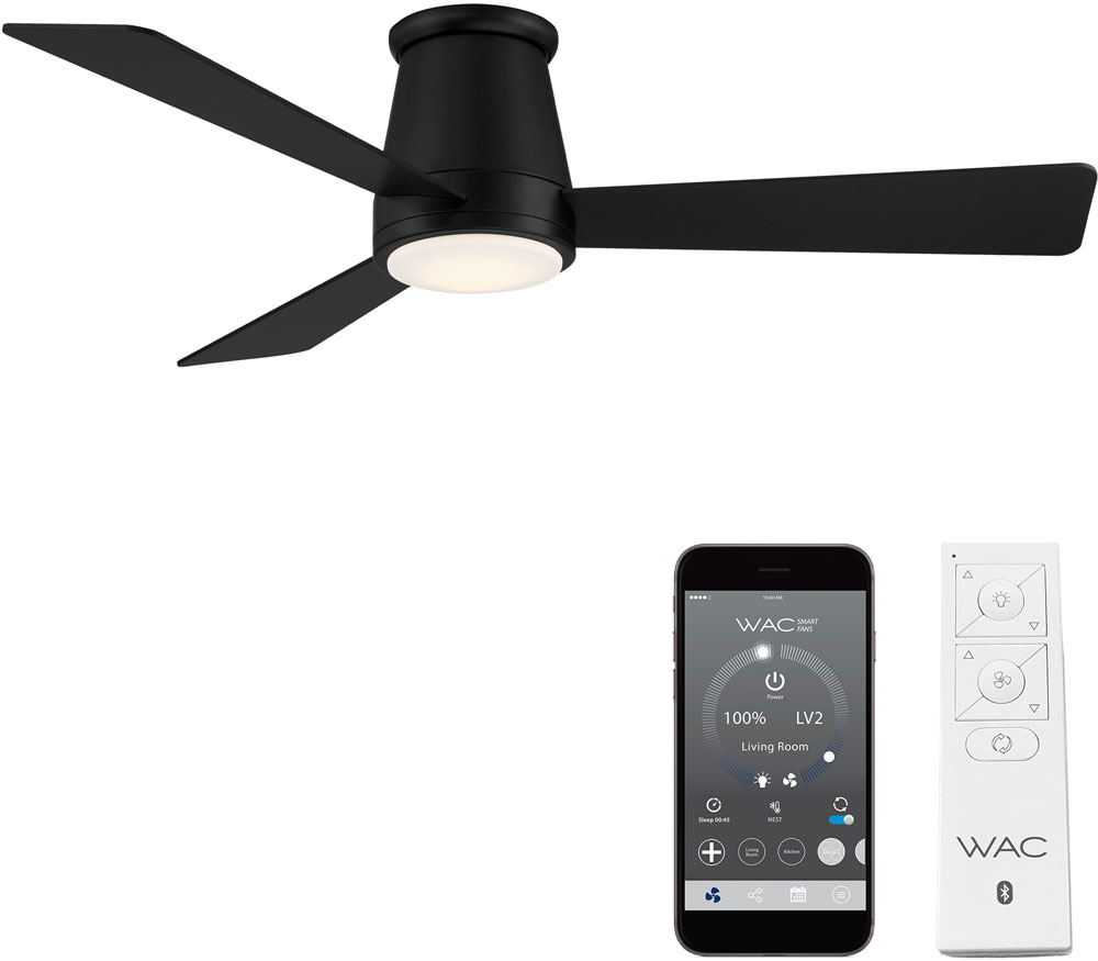 WAC Lighting F-037L-MB Hug Modern Matte Black LED Indoor / Outdoor 52 ...