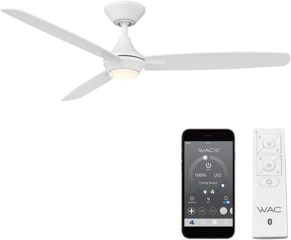 WAC Lighting F-060L-MW Blitzen Modern Matte White Indoor / Outdoor 54 ...