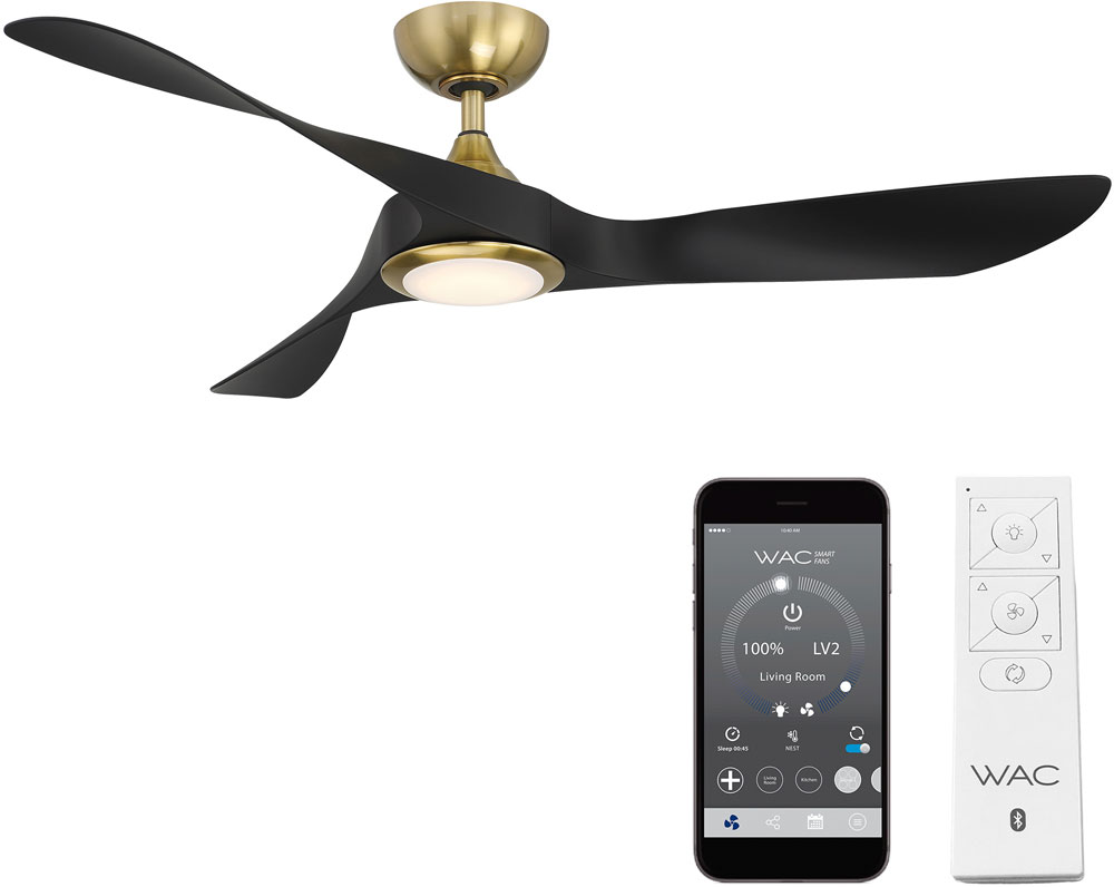 WAC Lighting F-074L-SB/MB Swirl Contemporary Soft Brass Matte Black LED ...