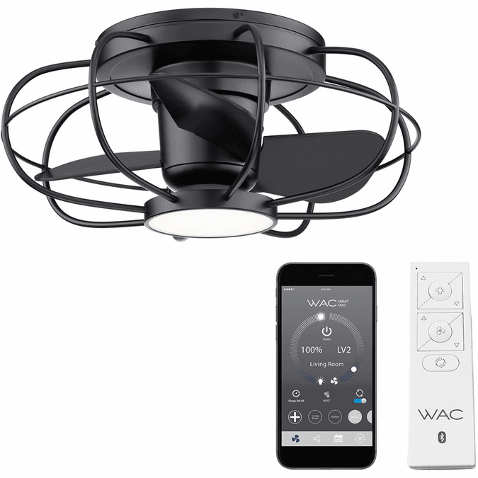 WAC Lighting F-096L-MB Aella Contemporary Matte Black LED Interior ...