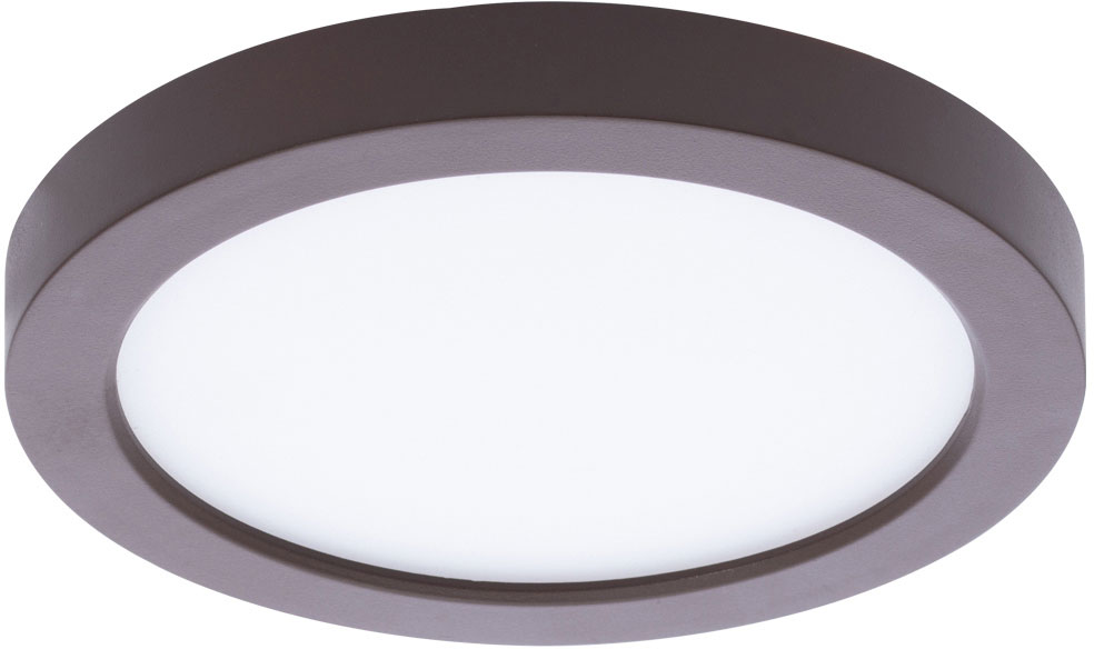 WAC Lighting FM-05RN-BZ Round Modern Bronze LED 5" Flush Mount Light ...