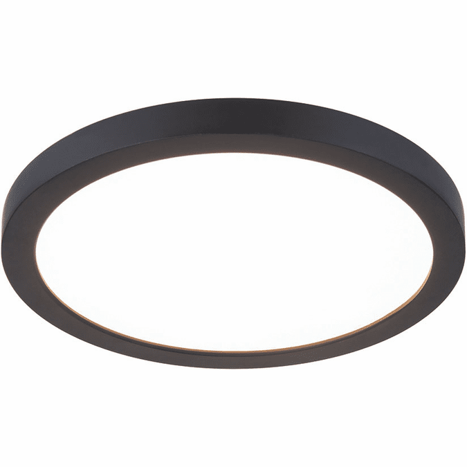WAC Lighting FM-07RN-BK Round Contemporary Black LED 7" Overhead ...