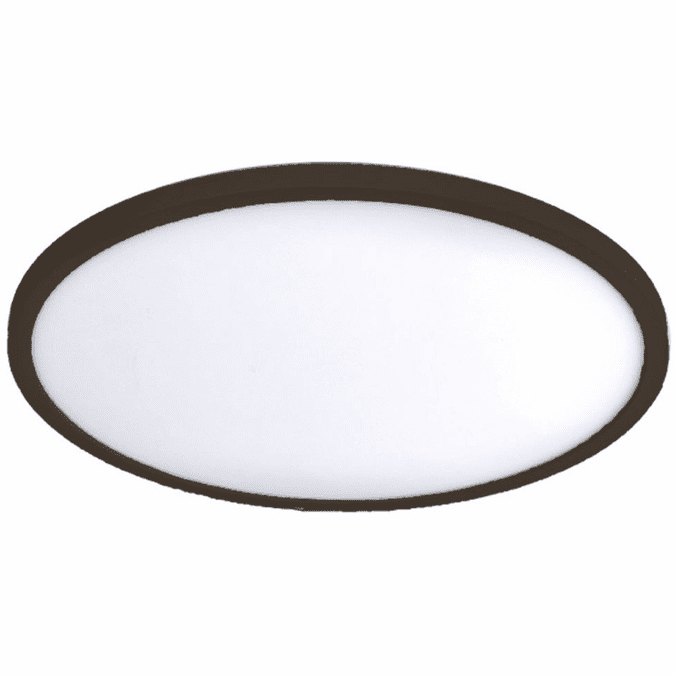 WAC Lighting FM-15RN-BZ Round Contemporary Bronze LED 15" Ceiling Light ...
