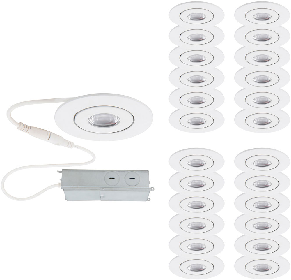 WAC Lighting R2ERAR-W930-WT-24 Lotos Modern White LED Recessed Light ...