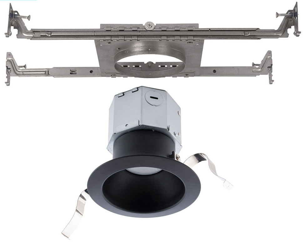 WAC Lighting R4DRDN-F9CS-BK Pop-in Contemporary Black LED Recessed ...