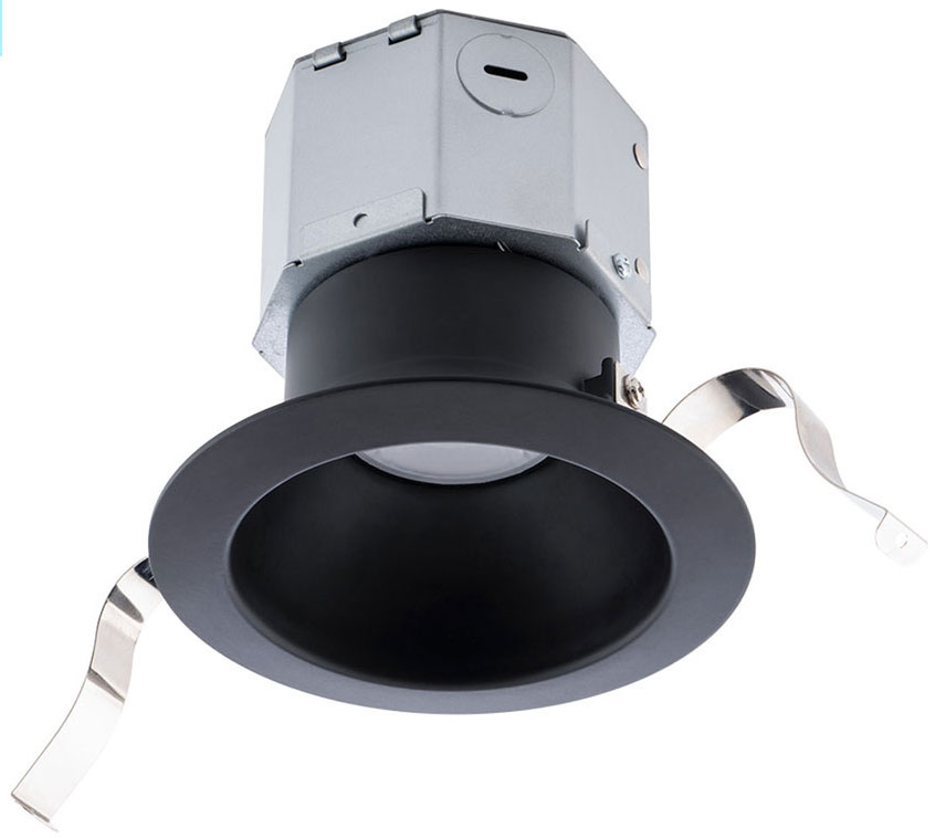 WAC Lighting R4DRDR-F9CS-BK Pop-in Modern Black LED Recessed Light ...