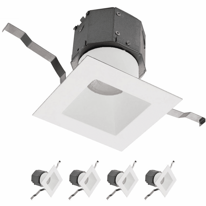 WAC Lighting R4DSDR-F9CS-WT-4 Pop-in Modern White LED Recessed Lighting ...