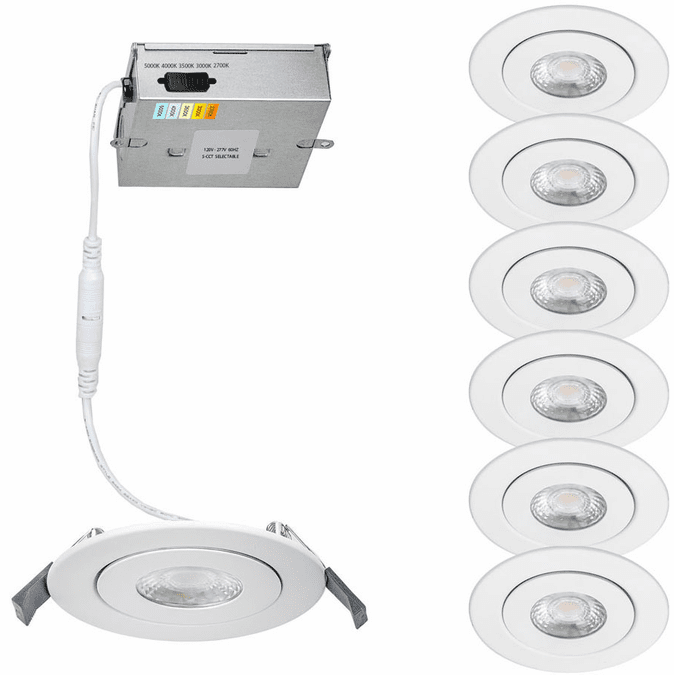 WAC Lighting R4ERAR-W9CS-WT-6 Lotos Contemporary White LED Recessed ...