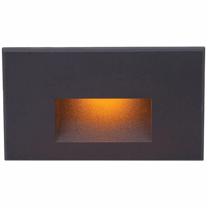 WAC Lighting WL-LED100-AM-BK Contemporary Black LED Amber Indoor Step ...