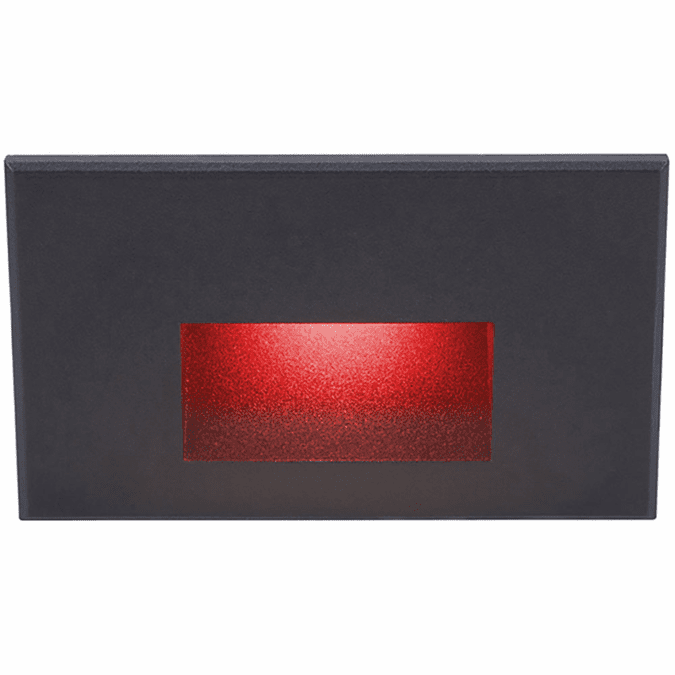 WAC Lighting WL-LED100-RD-BK Modern Black LED Red Indoor Step Light ...