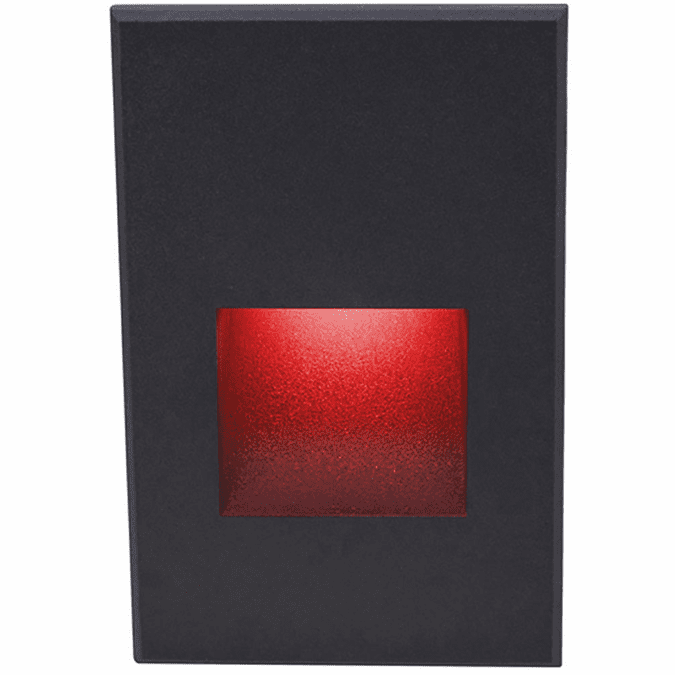 WAC Lighting WL-LED200-RD-BK Contemporary Black LED Red Indoor Step ...