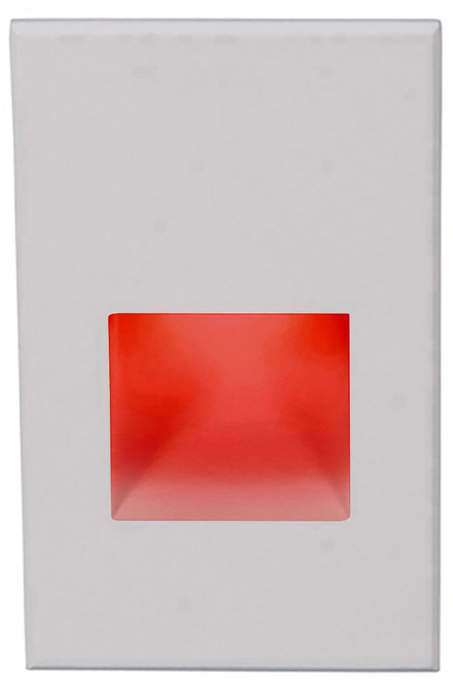 WAC Lighting WL-LED200-RD-WT Contemporary White LED Red Indoor Step ...