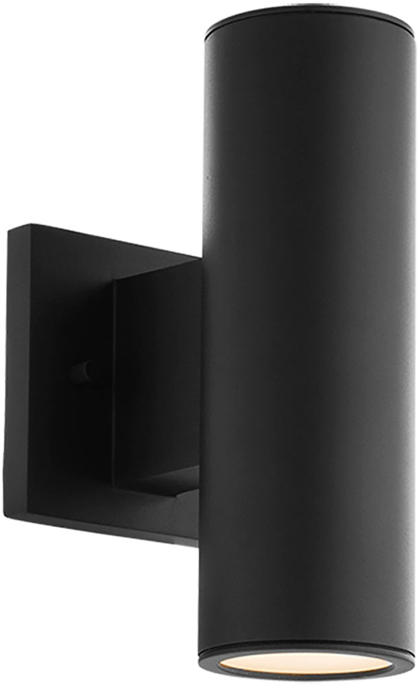 WAC Lighting WS-W190212-30-BK Cylinder Contemporary Black LED Outdoor ...