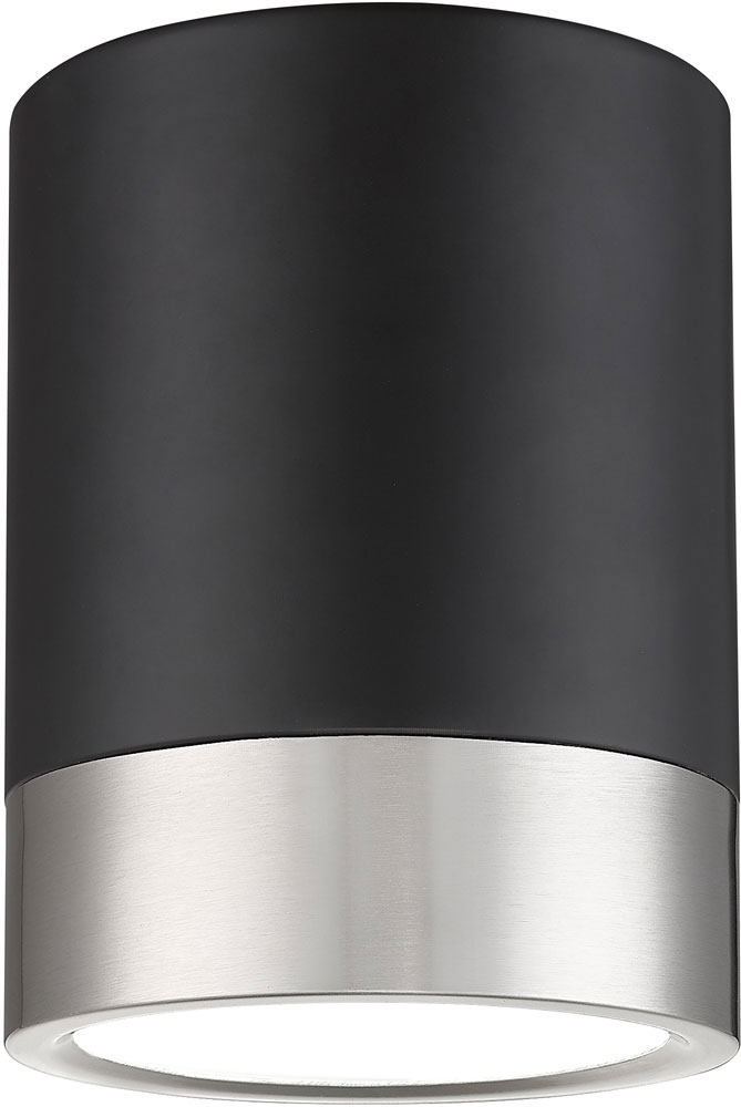 Z-Lite 1006F6-MB-BN-LED Algar Contemporary Matte Black / Brushed Nickel ...