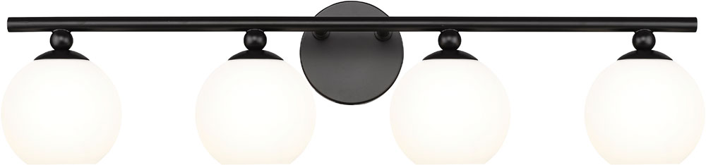 Z-Lite 1100-4V-MB Neoma Contemporary Matte Black 4-Light Bath Lighting ...