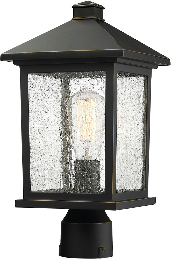 Z-Lite 531PHMR-ORB Portland Oil Rubbed Bronze Outdoor Lamp Post Light ...