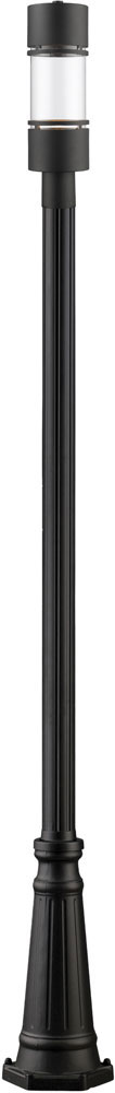Z-Lite 553PHB-519P-BK-LED Luminata Contemporary Black LED Exterior Post ...