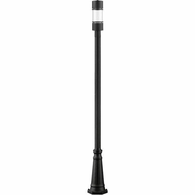 Z-Lite 553PHB-519P-BK-LED Luminata Contemporary Black LED Exterior Post ...