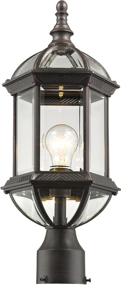 Z-Lite 563PHM-RT Annex Rust Exterior Post Lamp - ZLT-563PHM-RT