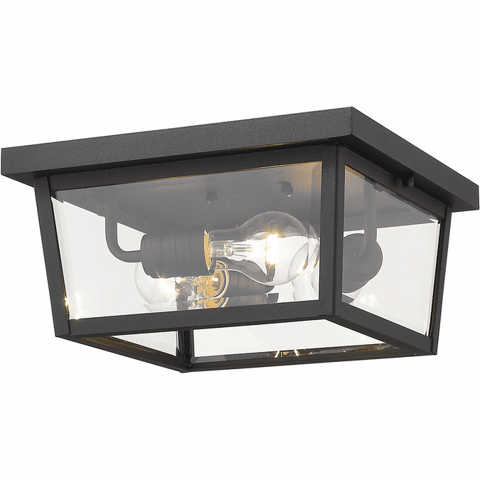 Z-Lite 568F-BK Beacon Black Outdoor Flush Mount Lighting - ZLT-568F-BK
