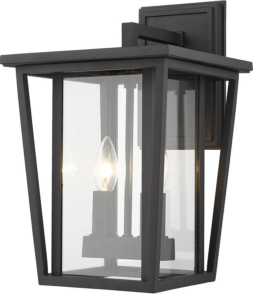 Z-Lite 571M-BK Seoul Black Exterior Wall Sconce Lighting - ZLT-571M-BK