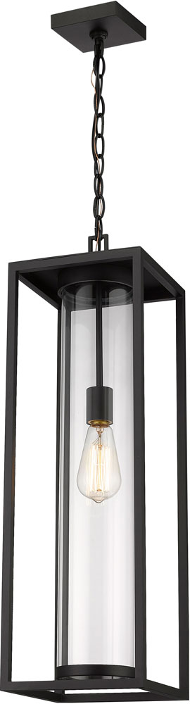 Z-Lite 584CHB-BK Dunbroch Modern Black Outdoor Drop Lighting Fixture ...