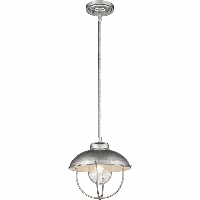 Z-Lite 590P-GV Ansel Modern Galvanized Outdoor Mini Hanging Light - ZLT-590P-GV